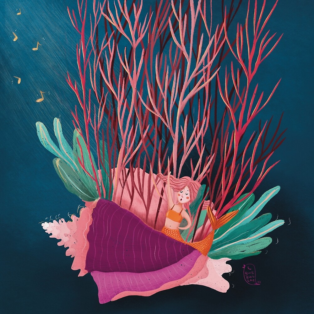 "The mermaid singer" by Gurgulche | Redbubble
