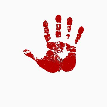 "Red hand" Sticker for Sale by loganhille | Redbubble