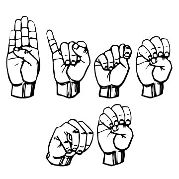 "Bite Me Sign Language sticker" Sticker for Sale by MadEDesigns | Redbubble