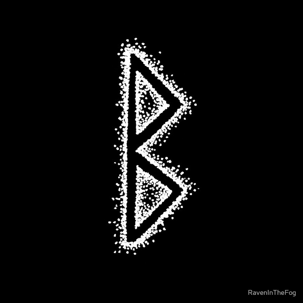 "Rune Berkanan - White" by Ross Jones | Redbubble