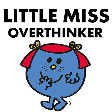 "little miss overthinker" Sticker for Sale by pnkrose | Redbubble