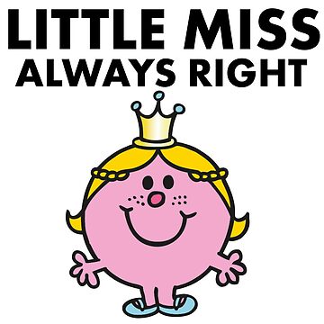 "little miss always right " Sticker for Sale by pnkrose | Redbubble