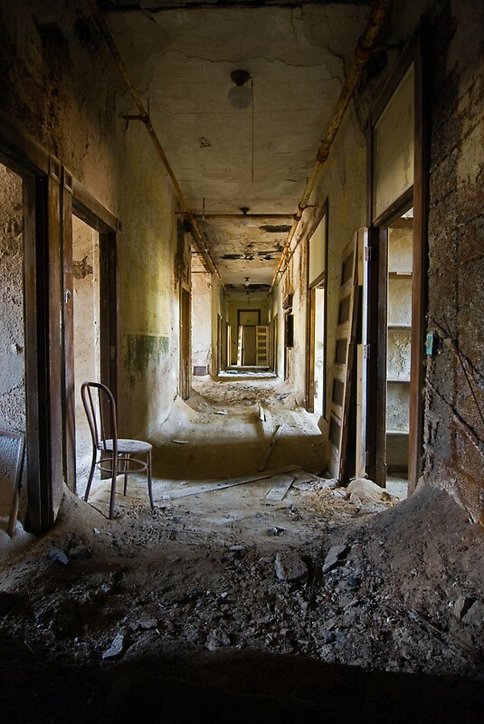 "asylum hallway" by rob dobi | Redbubble