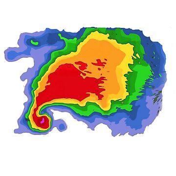 "Supercell Radar Hook Echo 2" Sticker for Sale by Asa Schlobohm - Media ...