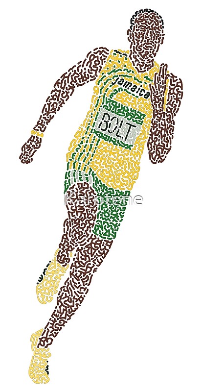"The Sprinter Usain Bolt" by Karotene | Redbubble