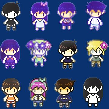 "Omori Aubey Sunny 8 bit - Omori Memes Tshirt " Sticker for Sale by ...