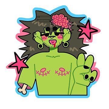 "transmasc zombie " Sticker for Sale by snailcantsleep | Redbubble