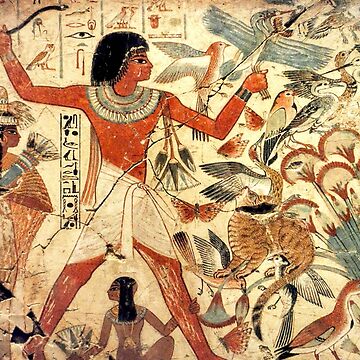 "Ancient Egyptian Couple Hunting" Tapestry for Sale by Curtis Ryan ...