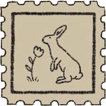 "Rabbit Vintage Stamp" Sticker for Sale by lizziesartshop | Redbubble