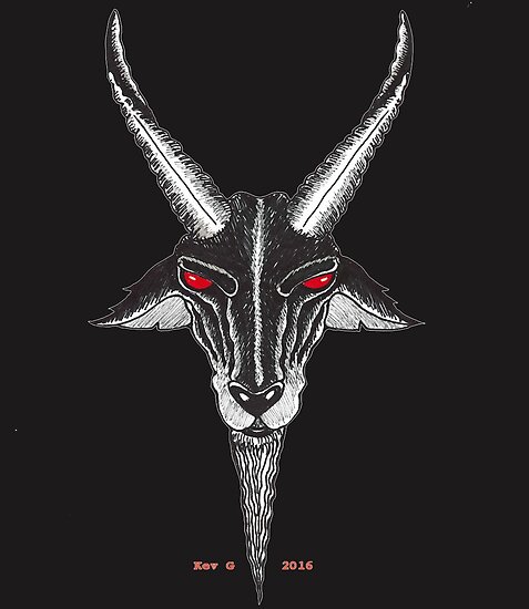 "DEVIL GOAT - Art By Kev G" Poster by ArtByKevG | Redbubble