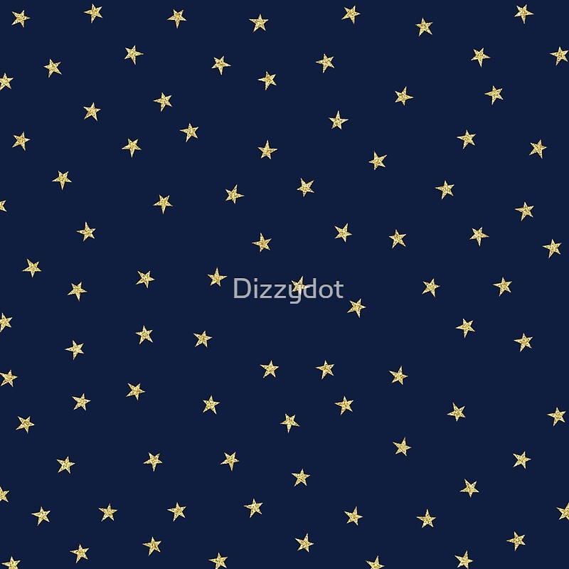 "Navy/Gold Stars" by Dizzydot | Redbubble
