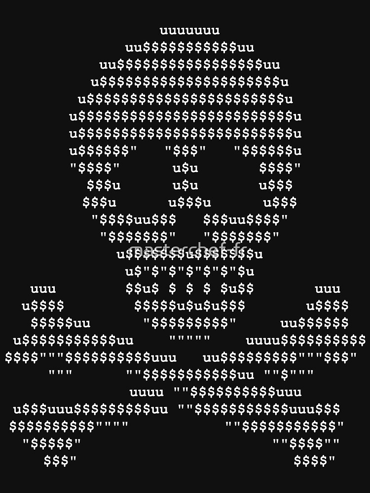"ASCII Skull head" Pullover Hoodie by masterchef-fr | Redbubble