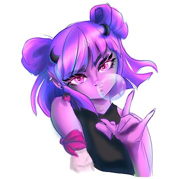 "Cute Anime eyes Pink Demon Girl" Art Board Print for Sale by MsMurd3ra ...