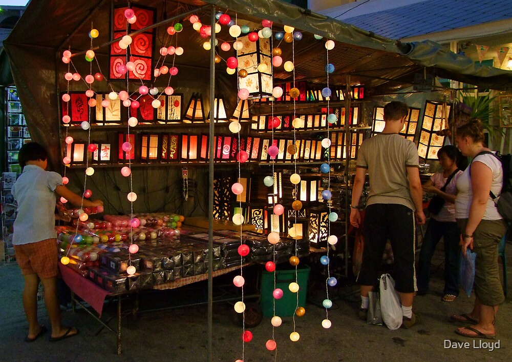 "Night Market - Light Stall" by Dave Lloyd | Redbubble