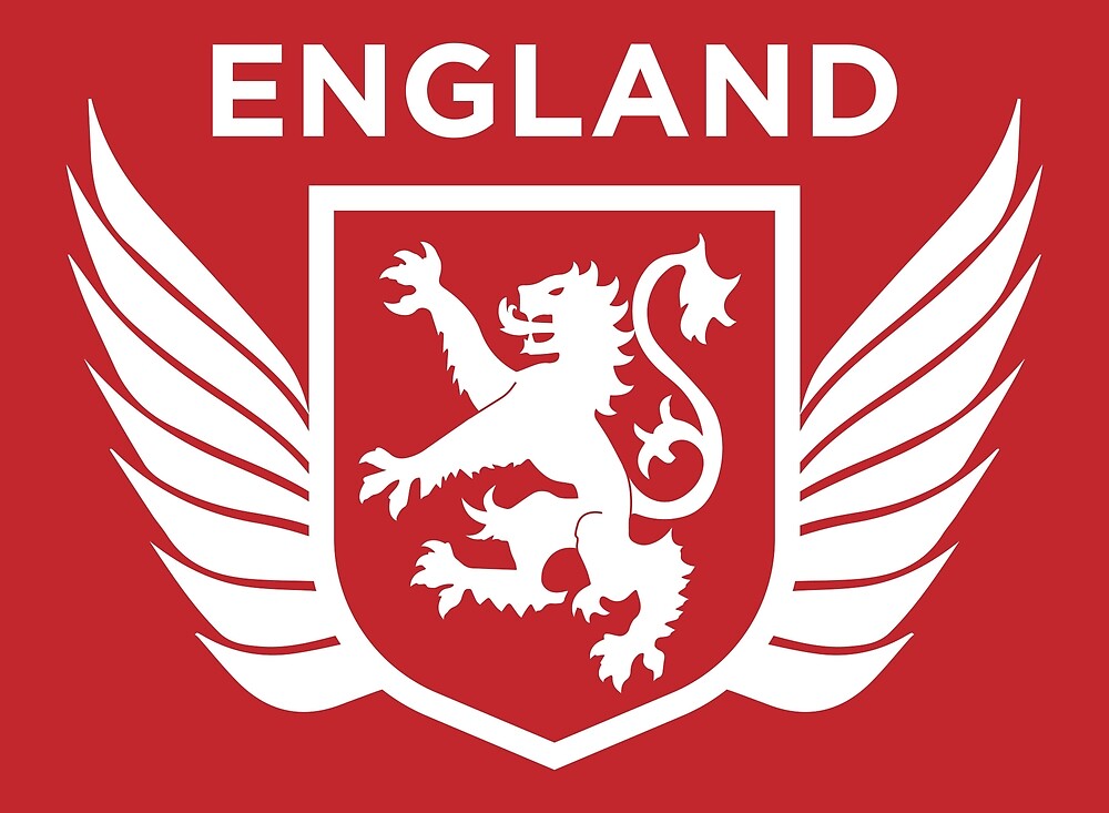 "England – Lion on Shield with Wings" by ucrew | Redbubble