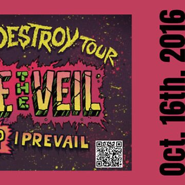 "The made to destroy tour ticket" Sticker for Sale by sam042100 | Redbubble