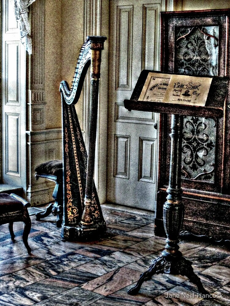 "Victorian Harp, Music Room, Lambert Castle, Paterson NJ USA" by Jane ...