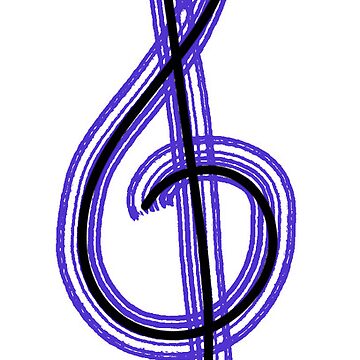 "Purple Treble Clef" Sticker for Sale by SuccStickers | Redbubble