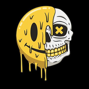 "Dead Happy " Sticker for Sale by Boss of Art | Redbubble