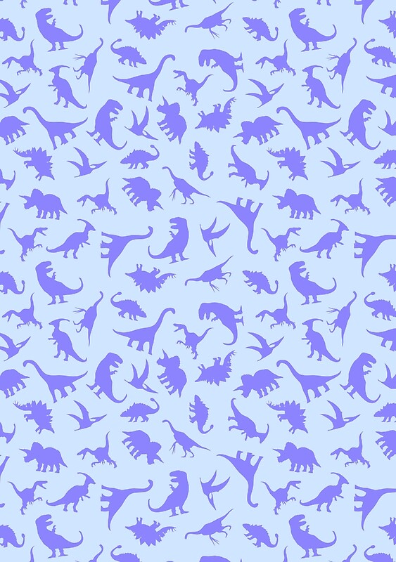 "Blue Dinosaurs Pattern" by jezkemp | Redbubble