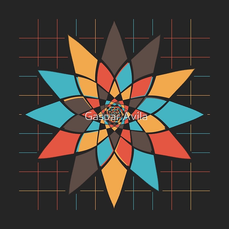 "Geometric flower" by Gaspar Avila | Redbubble