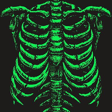 "Skeleton Rib Cage Spinal Tap Alchemical Illustration Viking Esoteric ...