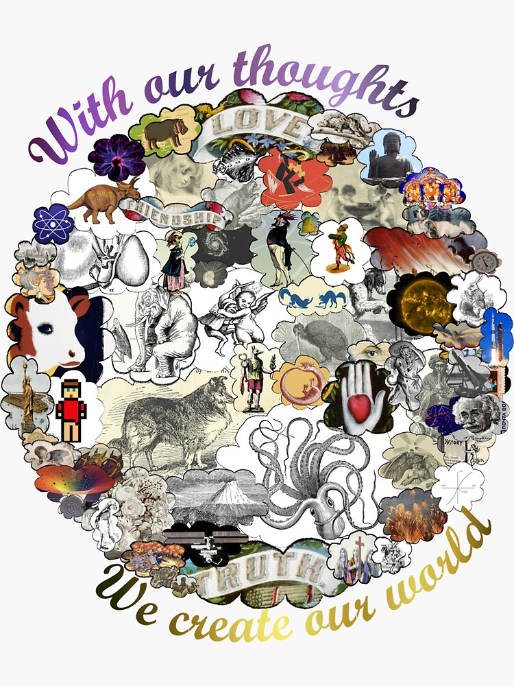 "Create your world" Sticker by newbs | Redbubble