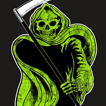 "Grim Reaper Alchemical Illustration Viking Esoteric Duality" Sticker ...