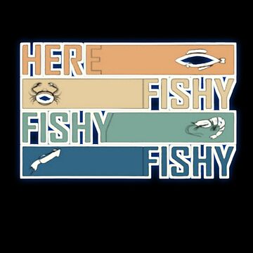 " Here fishy fishy fishy " Sticker for Sale by MaRa ★★★★★ | Redbubble