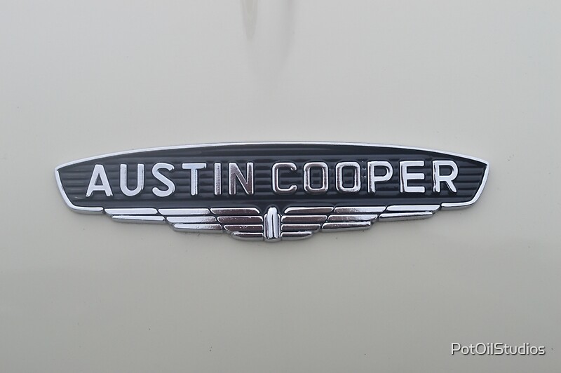 "Austin Mini Cooper Badge" by PotOilStudios | Redbubble
