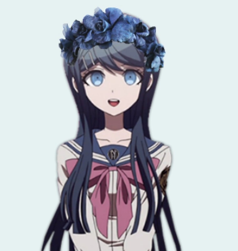 "sayaka with flower crown" by chihiroedits | Redbubble