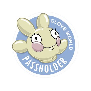 "Glove World Passholder" Sticker for Sale by Andrea Mims | Redbubble