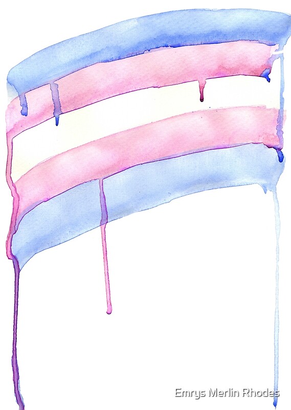 "Trans Flag Graffiti" by Emrys Merlin Rhodes | Redbubble