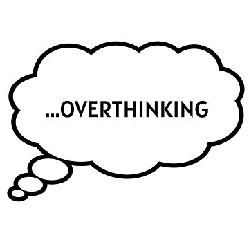 "Overthinking thought bubble" Sticker for Sale by nomzily | Redbubble