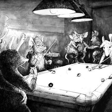 "Rats Playing Pool" Art Print for Sale by TheHeadbanger93 | Redbubble