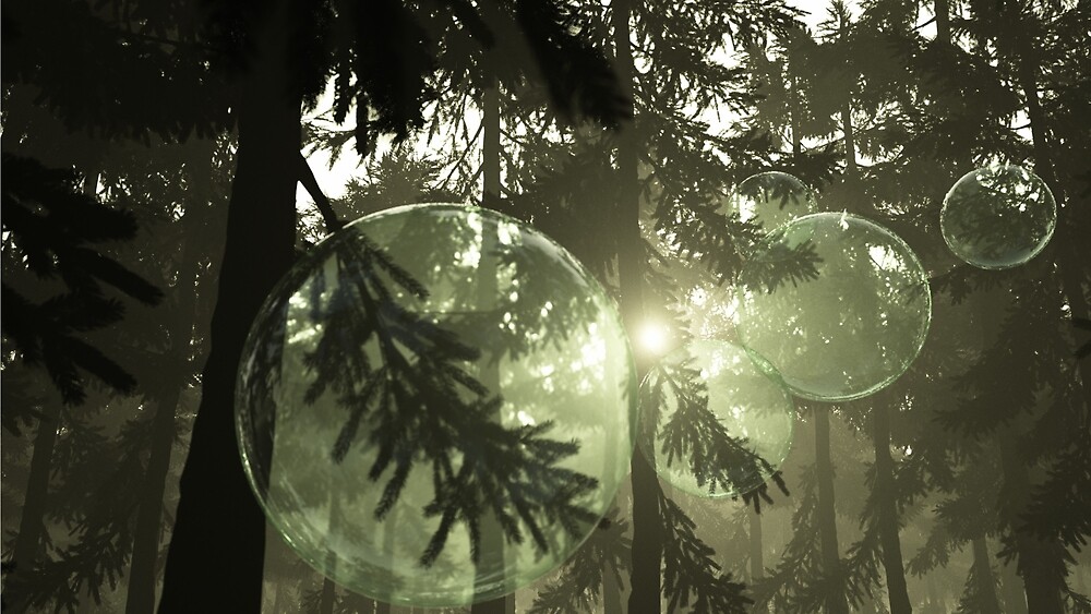 "Pine Forest Bubbles" by MarkBowden | Redbubble