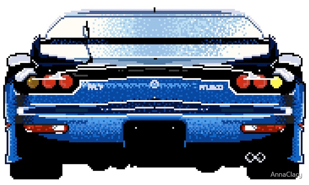 "Mazda RX7 Pixel Art" by AnnaClary | Redbubble