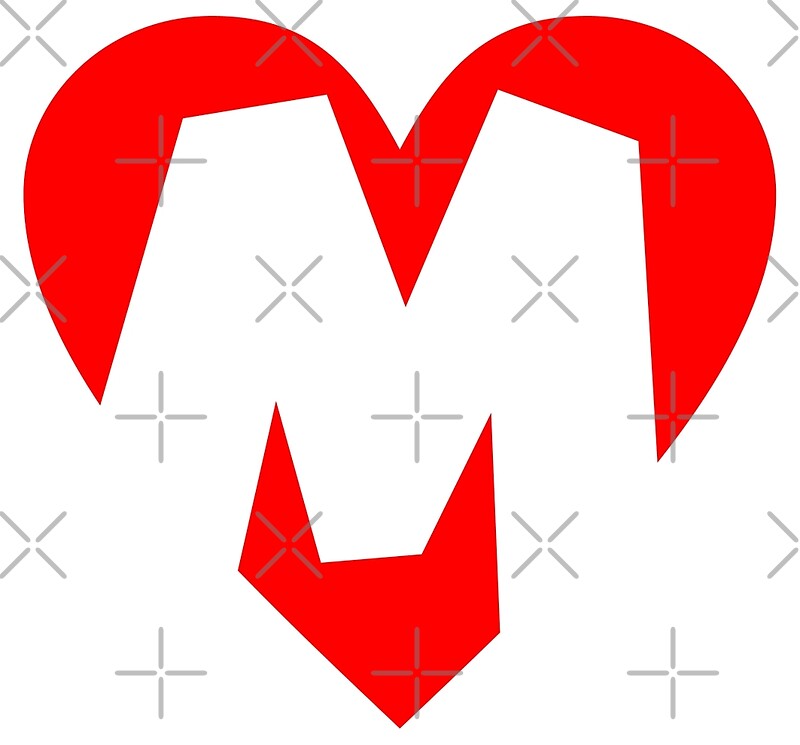 "I love M - Heart M - Heart with letter M" by theshirtshops | Redbubble