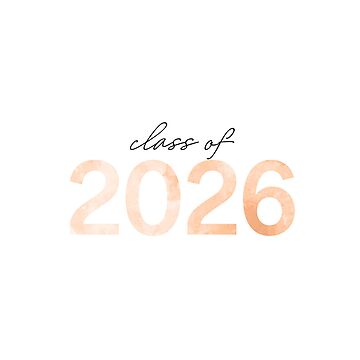 "Orange watercolor class of 2026 sticker" Sticker for Sale by ...