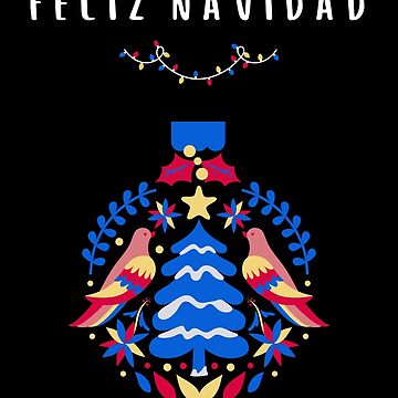 "Feliz Navidad (happy Christmas in Spanish) tarjeta de Navidad Mexican ...