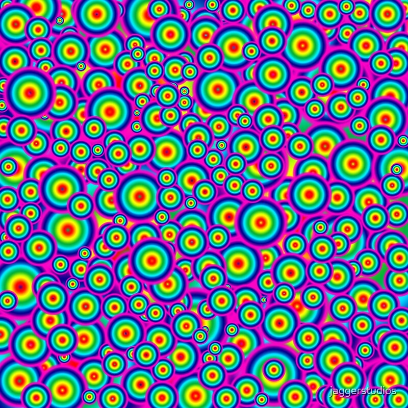 "Psycho Psychedelic Circles Pattern Digital" by jaggerstudios | Redbubble