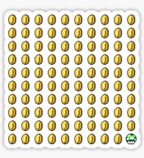 Mario Coins Stickers | Redbubble