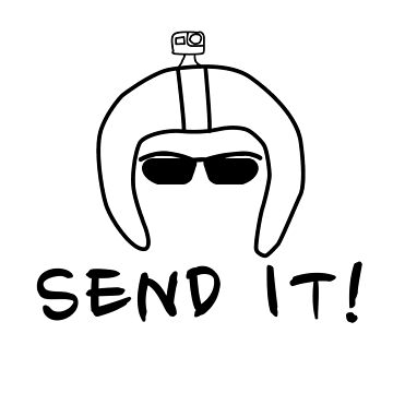 ""Send It" Dude Digital Head with Text" Sticker for Sale by bubblebuds ...