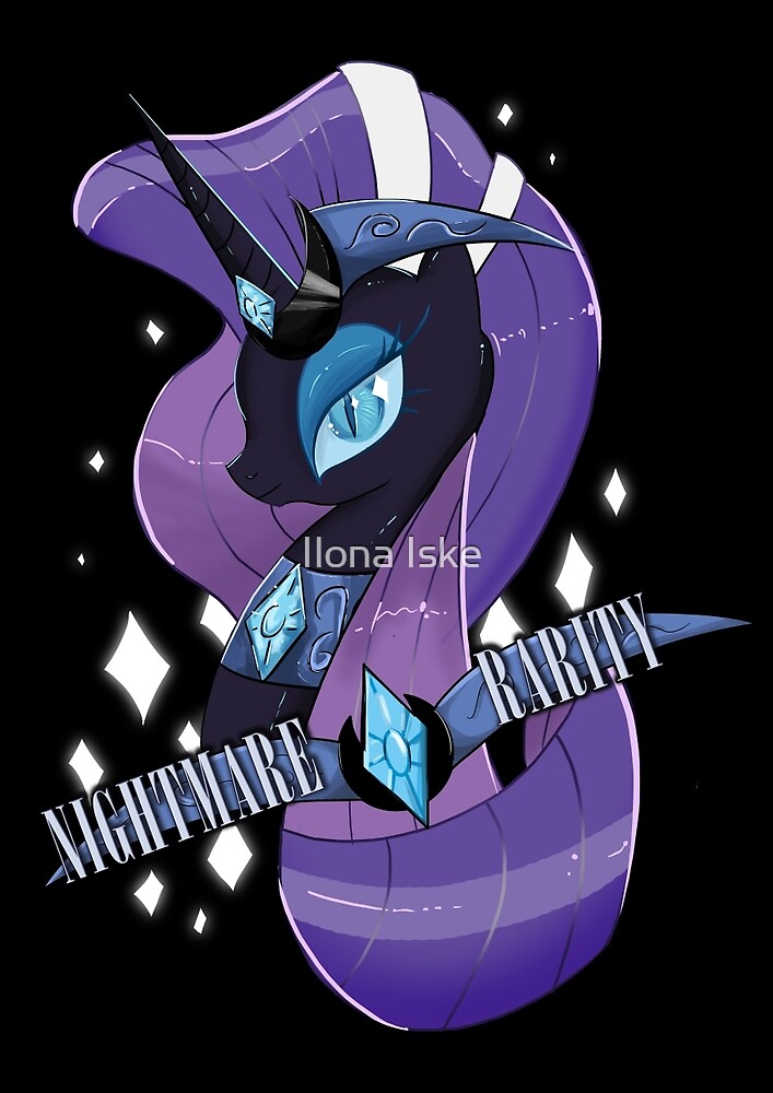 "Nightmare Rarity (Nightmarity)" by Ilona Iske | Redbubble