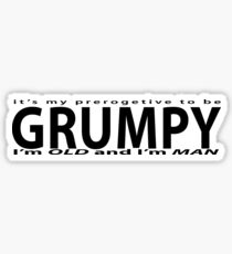 Grumpy Old Man Stickers | Redbubble