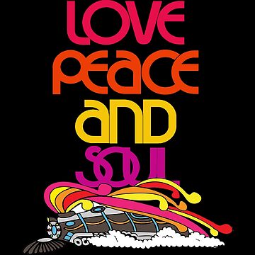 "Love Peace And Soul Train Logo" Sticker for Sale by dardargo | Redbubble