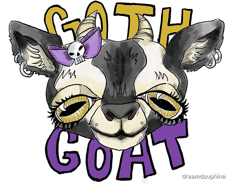 "Goth Goat" by dreamdauphine | Redbubble