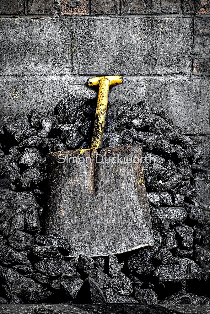 "Shovel the carbon" by Simon Duckworth | Redbubble