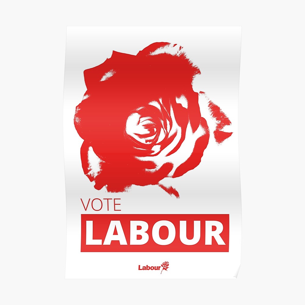 "Labour Rose" Poster by RobinWilde4 | Redbubble