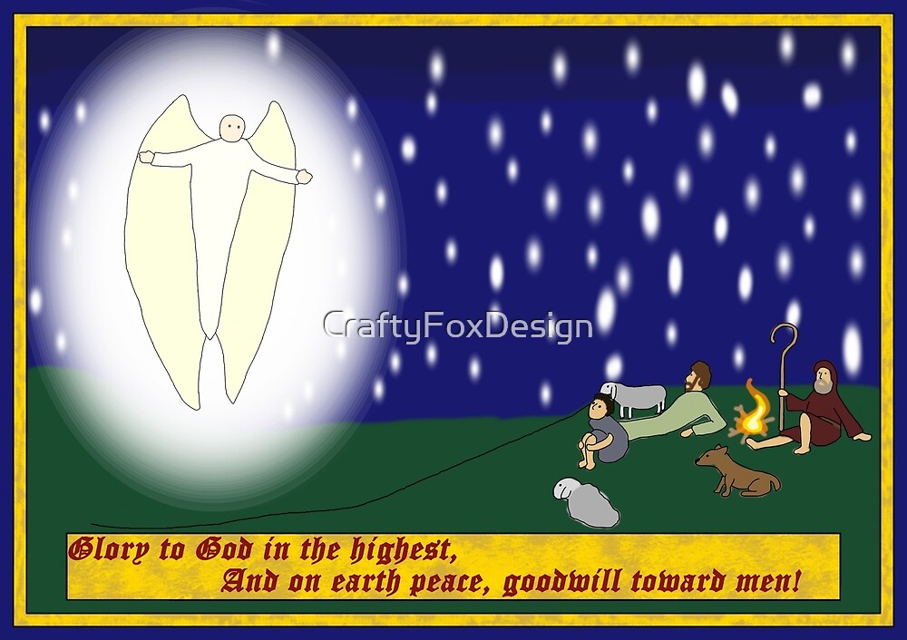 "Peace on Earth, Goodwill to all Men" by CraftyFoxDesign | Redbubble